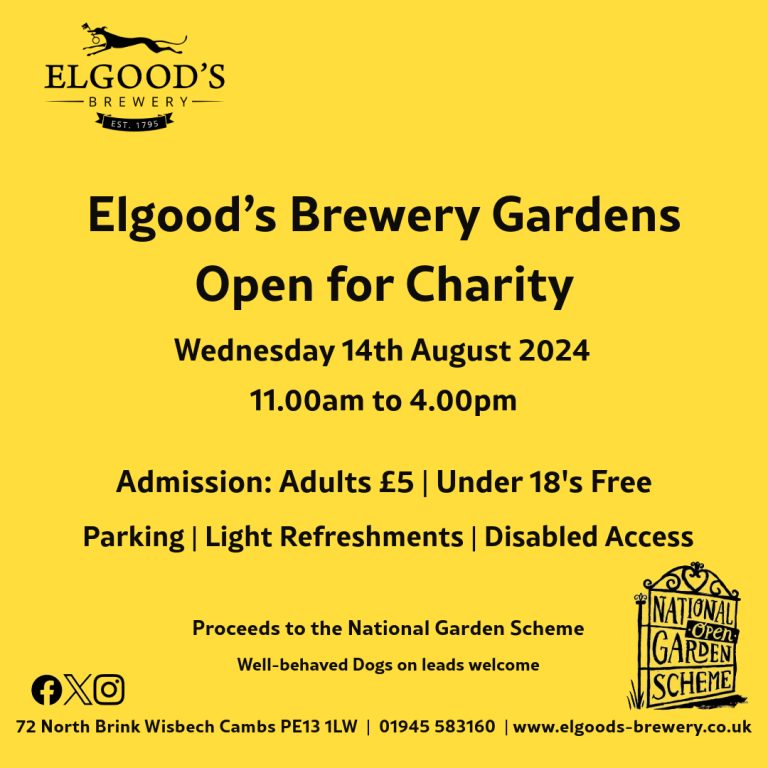 National Garden Scheme Open Day 2024 - Elgoods Brewery